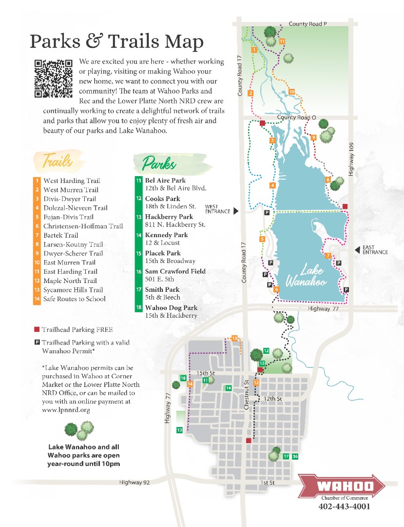 City of Wahoo - Visitors Trails Map